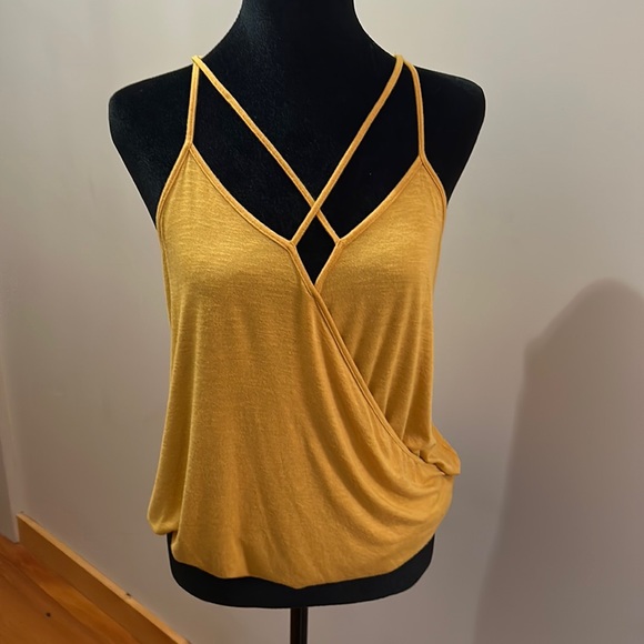 Pink Rose | Tops | Strappy Mustard Tank Top | Poshmark